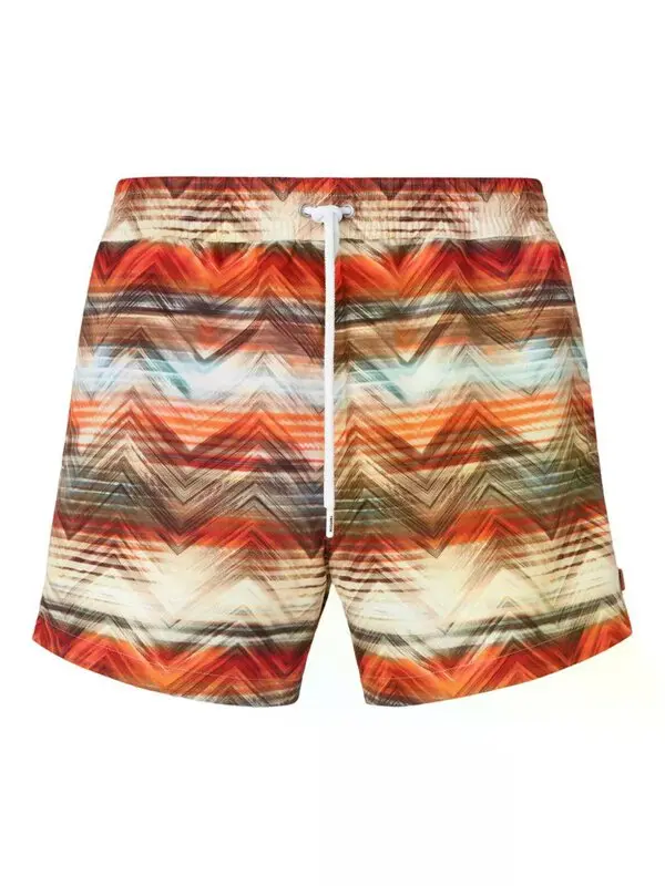 Missoni Drawstring Swim Shorts - Orange