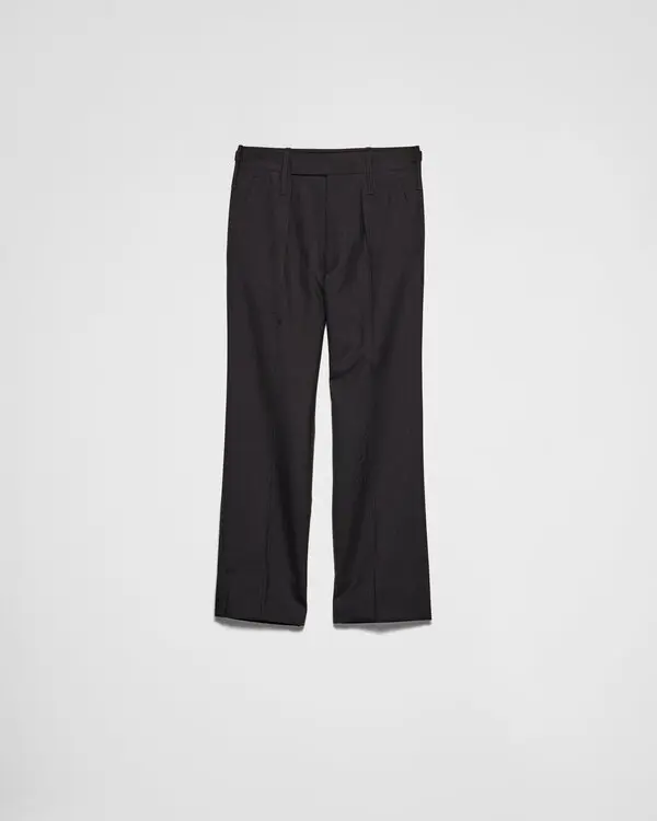 Prada Mohair And Silk Pants - Anthracite Gray