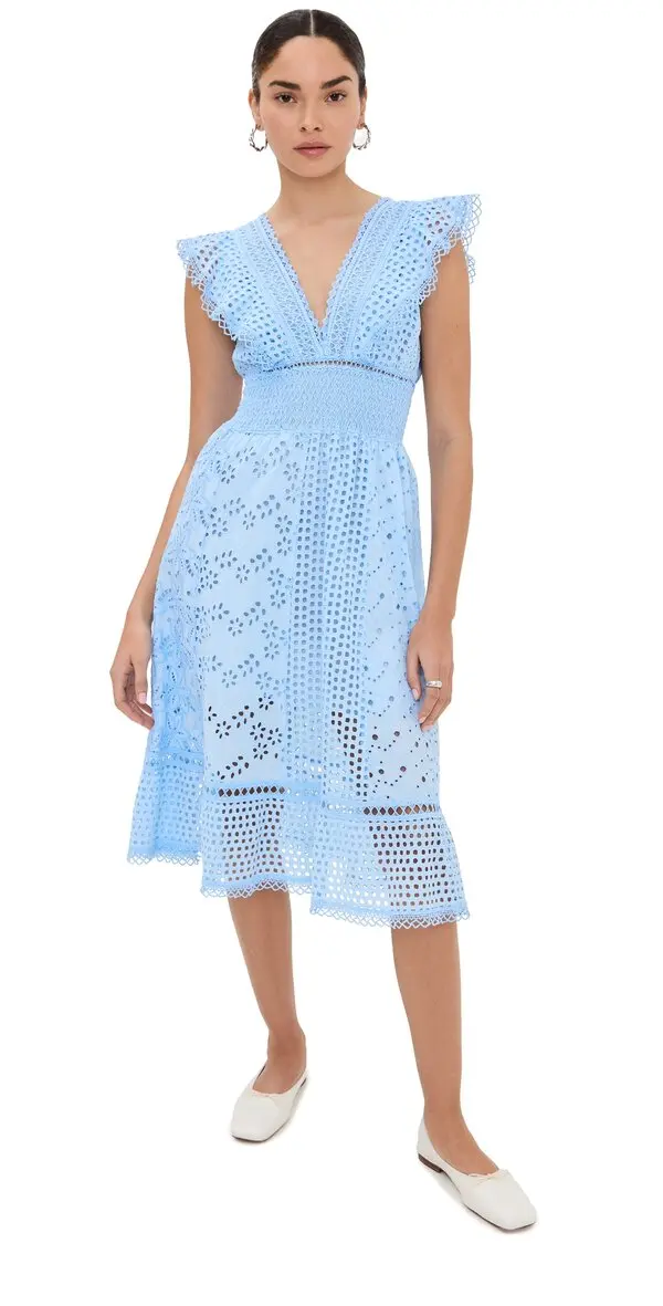 Temptation Positano Arno Embroidered Midi Dress