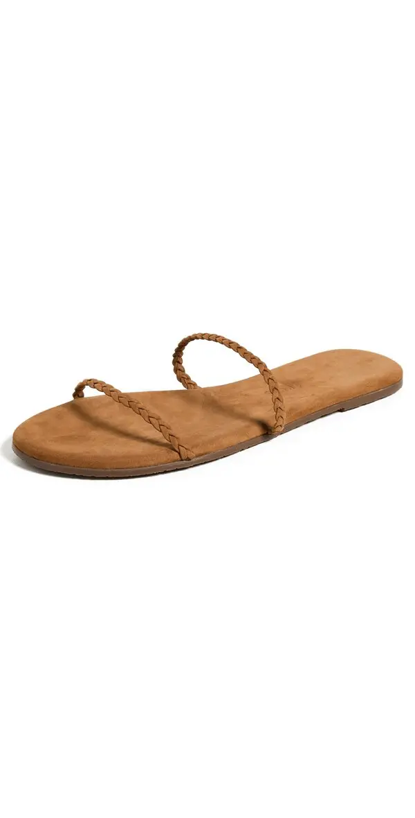 Tkees Gemma Braid Slides - Camel