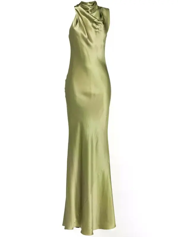 Michelle Mason Sleeveless Silk Dress - Green