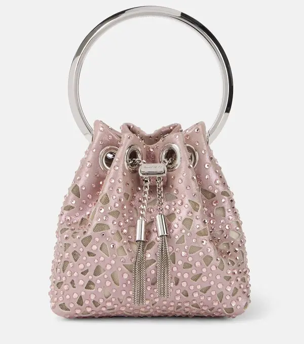 JIMMY CHOO Bon Bon Micro Bucket Bag - Pink