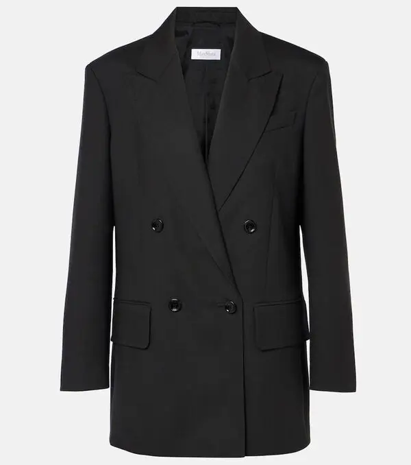 Max Mara Palanca Wool, Mohair, And Silk Blazer - Black
