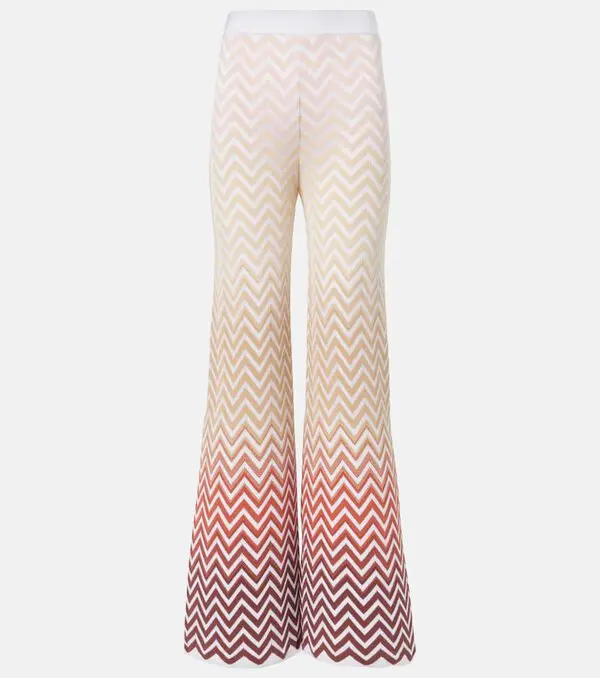 Missoni Zigzag Cotton-blend Flared Pants - Multicoloured