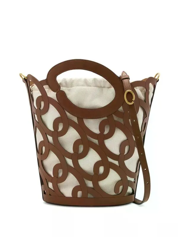 Oscar De La Renta Leather Bucket Bag - Brown