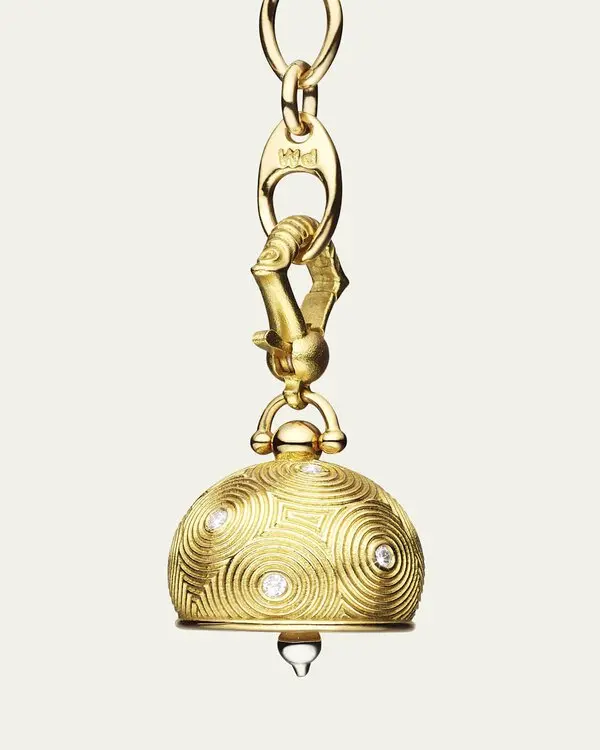 Paul Morelli 18k Yellow Gold Diamond Meditation Bell Pendant - One-color
