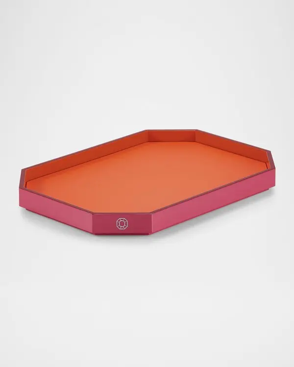 THE MARTHA, BY BACCARAT Octagon Small Lacquered Tray, 13