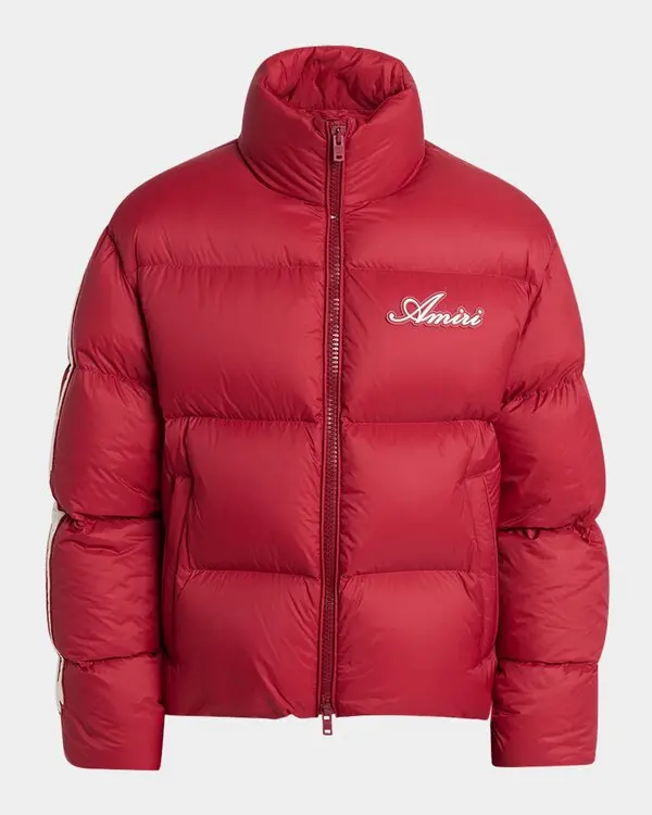 Amiri Bones Puffer Jacket - Deep Red