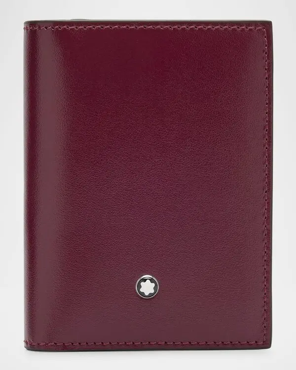 Mont Blanc Meisterstuck Leather Bifold Card Holder - Cassis