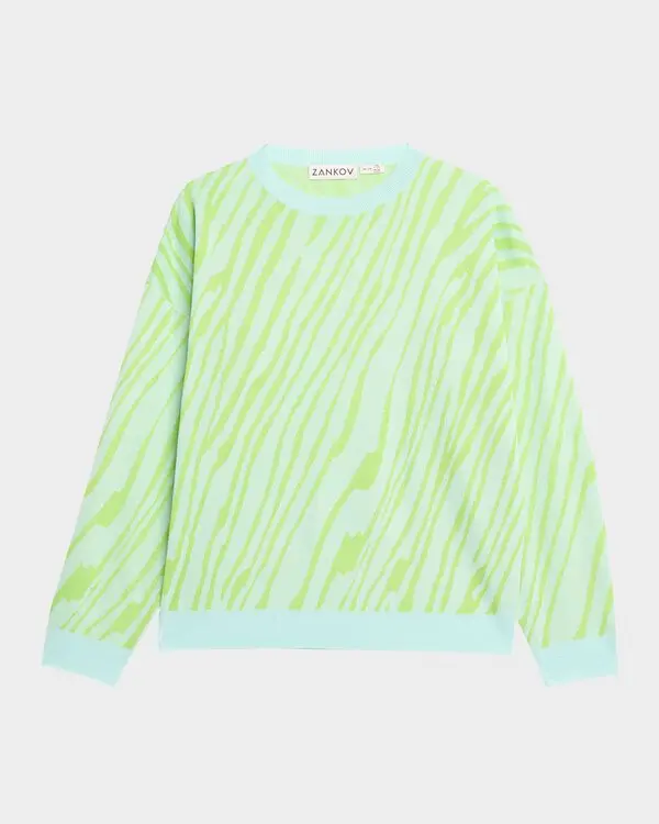 ZANKOV Caro Abstract Stripe Sweater