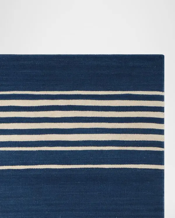 Ralph Lauren Bluff Point Stripe Hand-woven Rug, 4' X 6 - Pacific