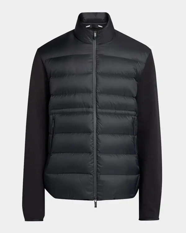 Moncler Zip-up Down Knit Combo Jacket