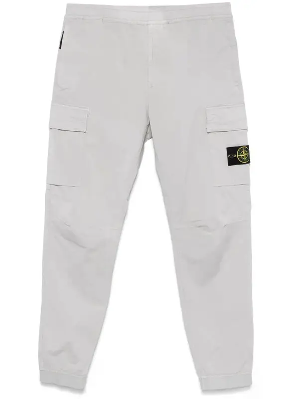 Stone Island Twill Cargo Trousers - Grey