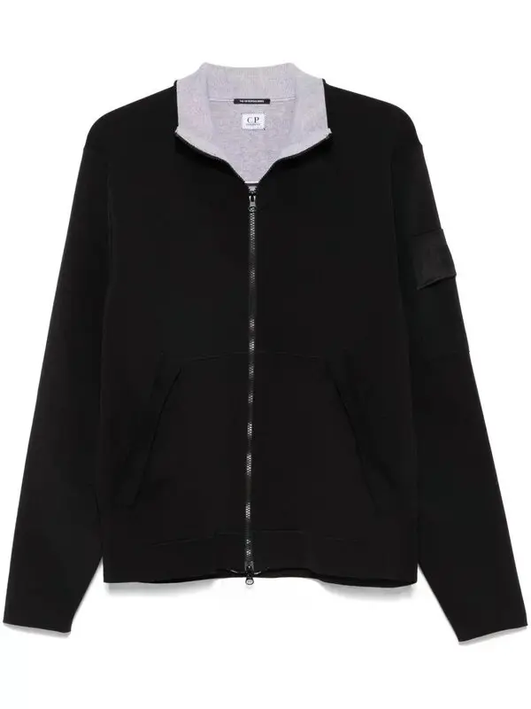 C.P. COMPANY Logo-patch Zip-up Sweatshirt