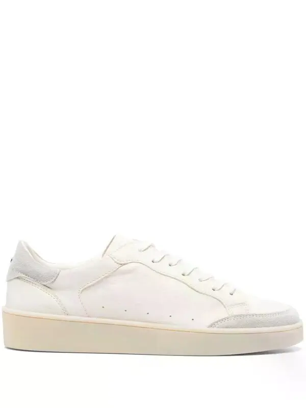 Canali Two-tone Leather Sneakers - White