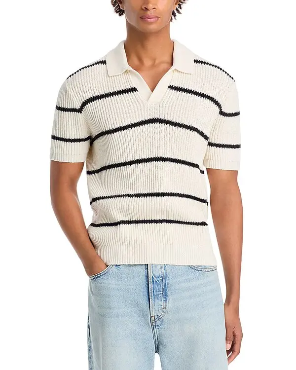 FRAME Short Sleeve Polo Sweater