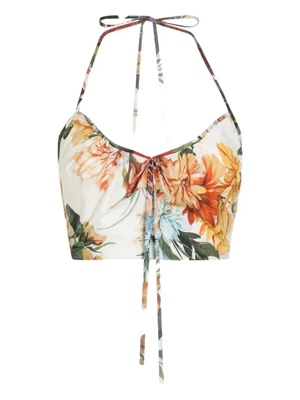 Dolce & Gabbana Floral Print Cotton Top - Multicolour