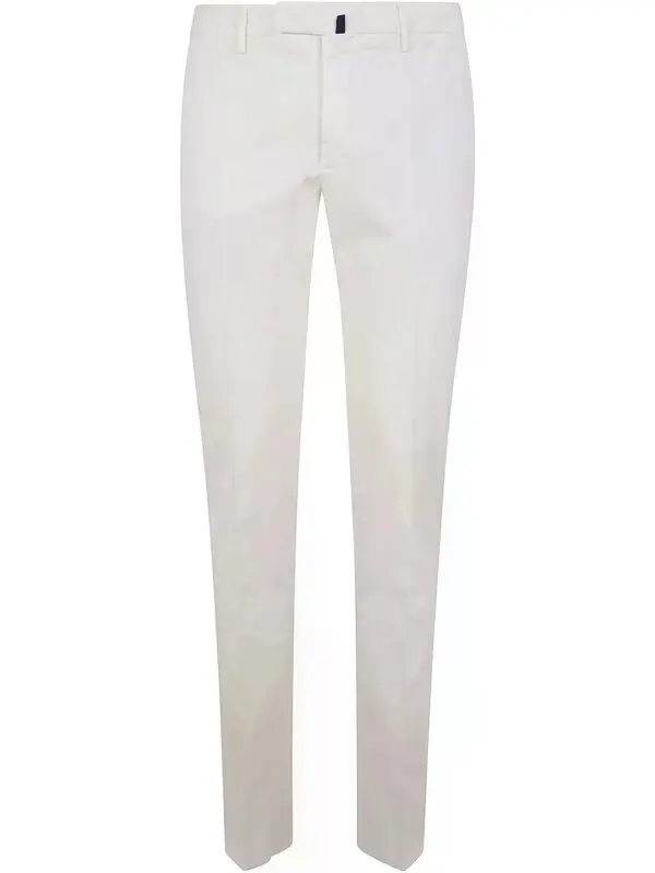 Incotex Pressed-crease Chino Trousers - White