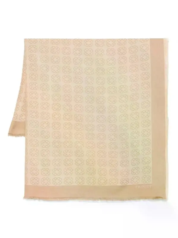 TWINSET Oval T Scarf - Neutrals