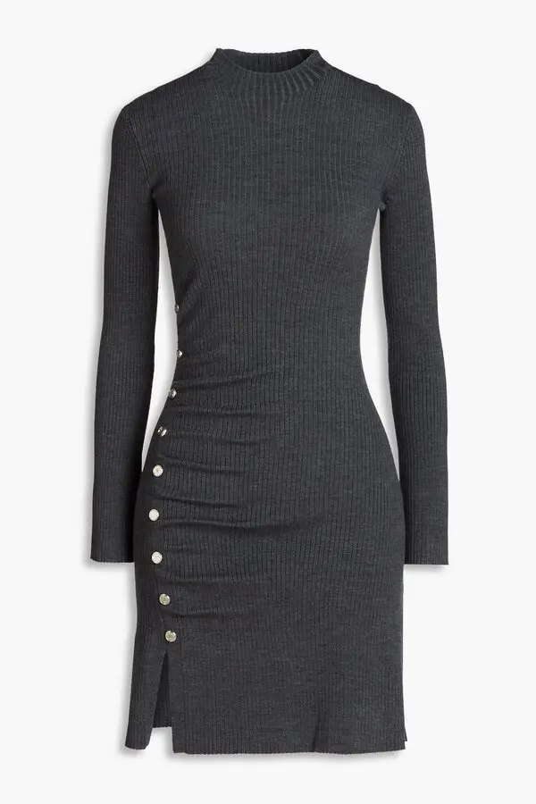 Maje Ribbed-knit Mini Dress