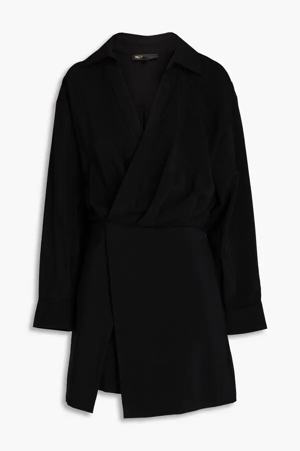 Maje Wrap-effect Woven Playsuit