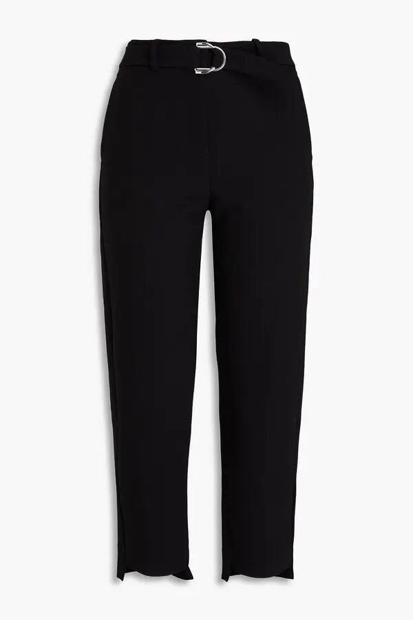 Maje Cropped Belted Tapered Pants
