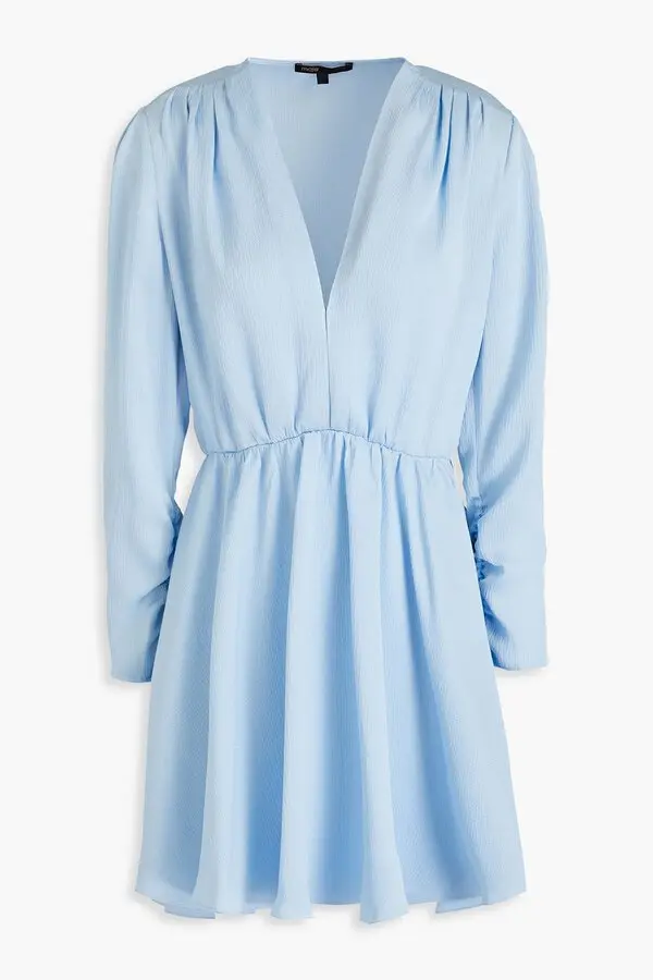 Maje Hammered Crepe Mini Dress