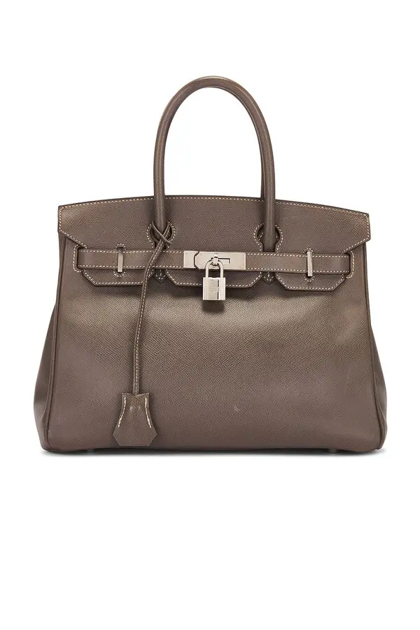 Hermès Epsom Birkin 30 Handbag - Etain & Bleu Thalassa