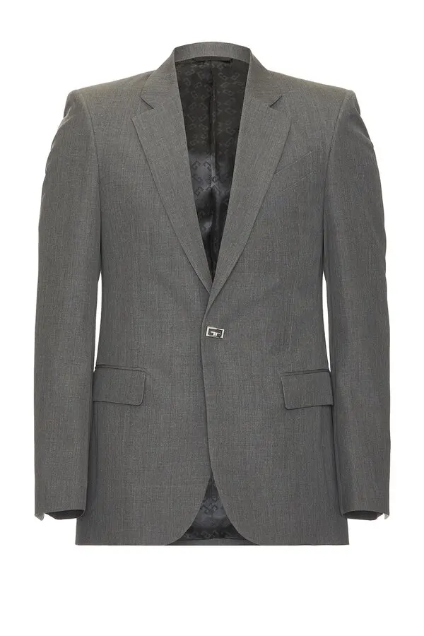 Givenchy Single Breasted Blazer Jacket In Grey - Medium Grey