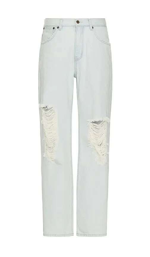 AFTER PRAY Relaxed Destroyed Jeans - Light Indigo