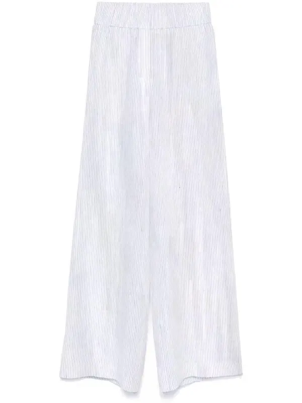 Peserico Striped Trousers - White