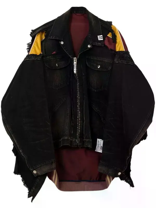 Mihara Yasuhiro Layered Denim Jacket - Black