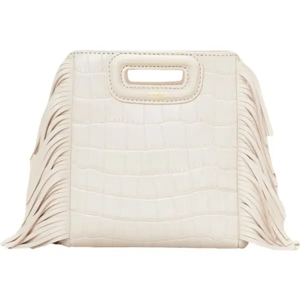 Maje Mini M Bag With Chain - Vanilla Ecru
