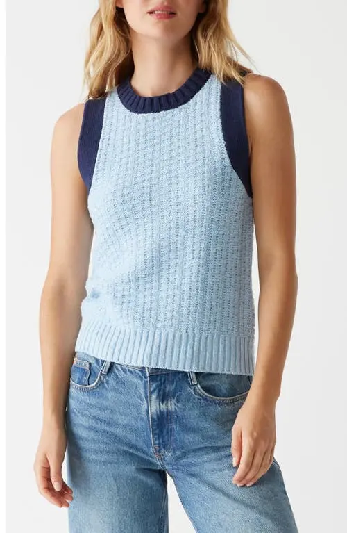 Michael Stars Sia Tipped Sleeveless Sweater - Fountain