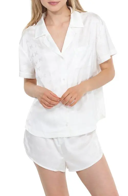 Honeydew Intimates Forever Mine Bow Jacquard Satin Shortie Pajamas