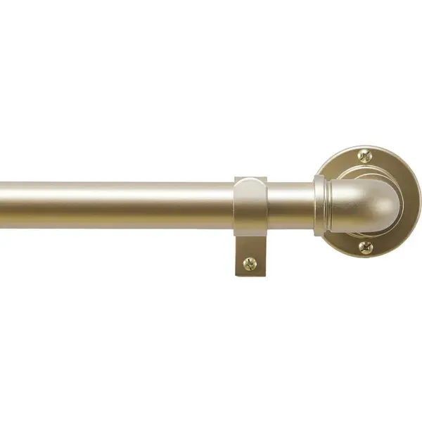 Dkny Wade Adjustable Curtain Rod & Finial Set - Gold