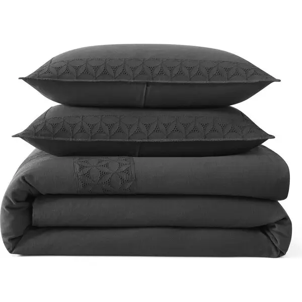 DKNY PURE Hotel Eyelet Comforter & Shams Set