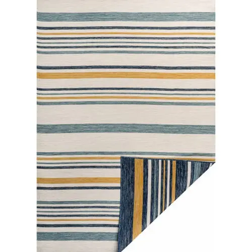 JONATHAN Y Janus Classic Coastal Ticking Stripe Reversible Machine-washable Indoor/outdoor Area Rug