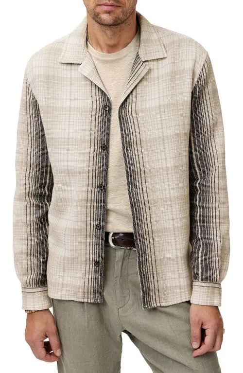 John Varvatos Dane Camp Collar Button-up Shirt - Chalk