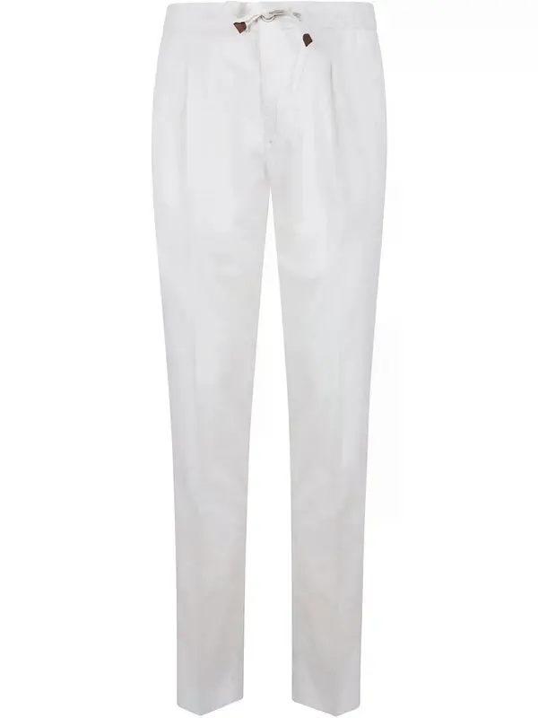 Incotex Pleat-detail Trousers - White