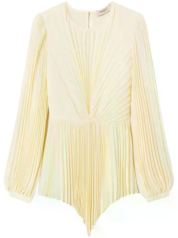 TWINSET Pleated Georgette Blouse