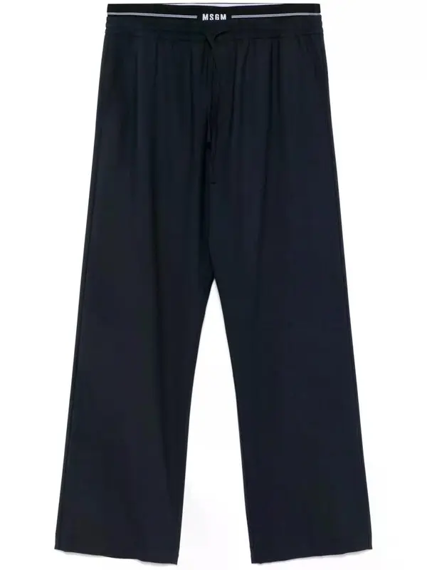 MSGM Logo-waistband Trousers