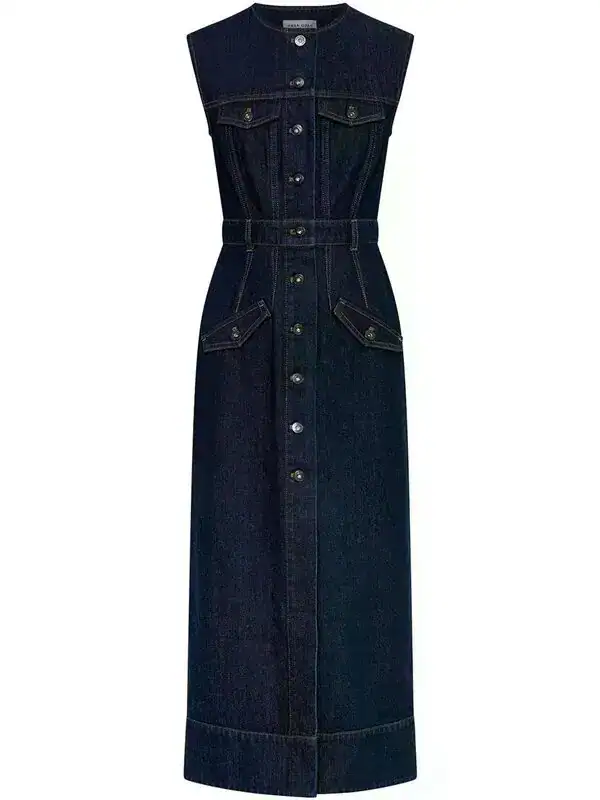 white christmas dresses OLLIE DRESS (WHITE DENIM) – ANNA QUAN US