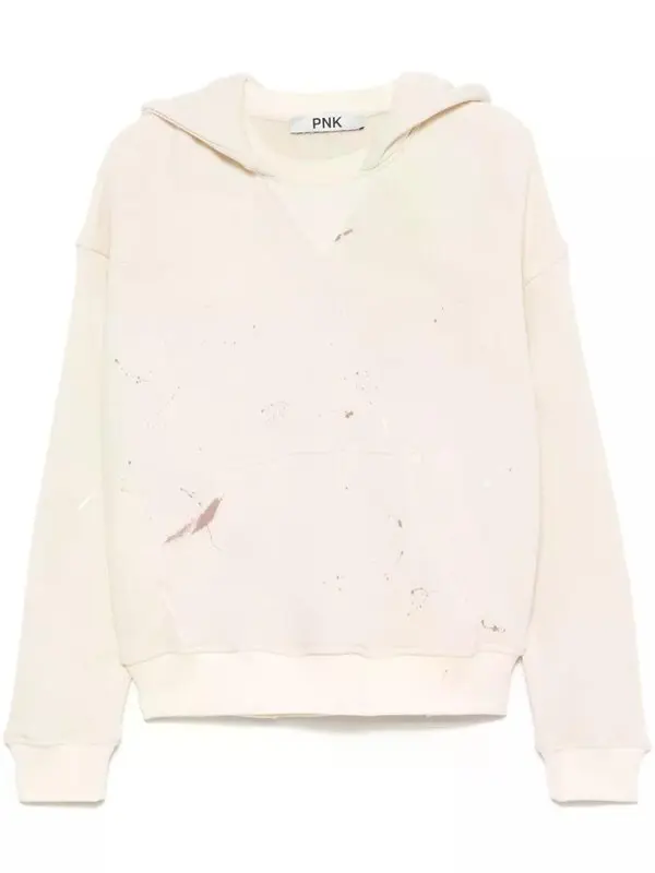 PNK Paint-splatter Hoodie - Neutrals