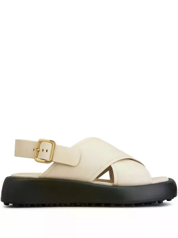 TOD'S Leather Sandals - White
