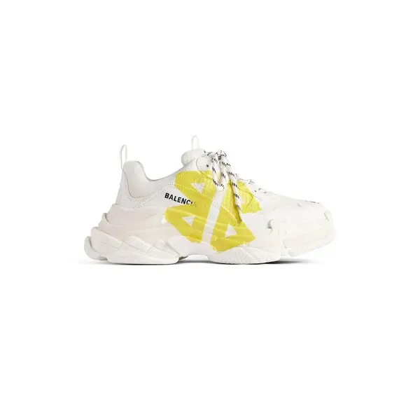 Balenciaga Triple S Tape Type Sneakers - White