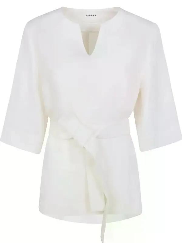 P.a.r.o.s.h Belted Blouse - Neutrals