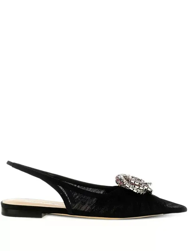 Mach & Mach Galaxy Ballerina Shoes - Black