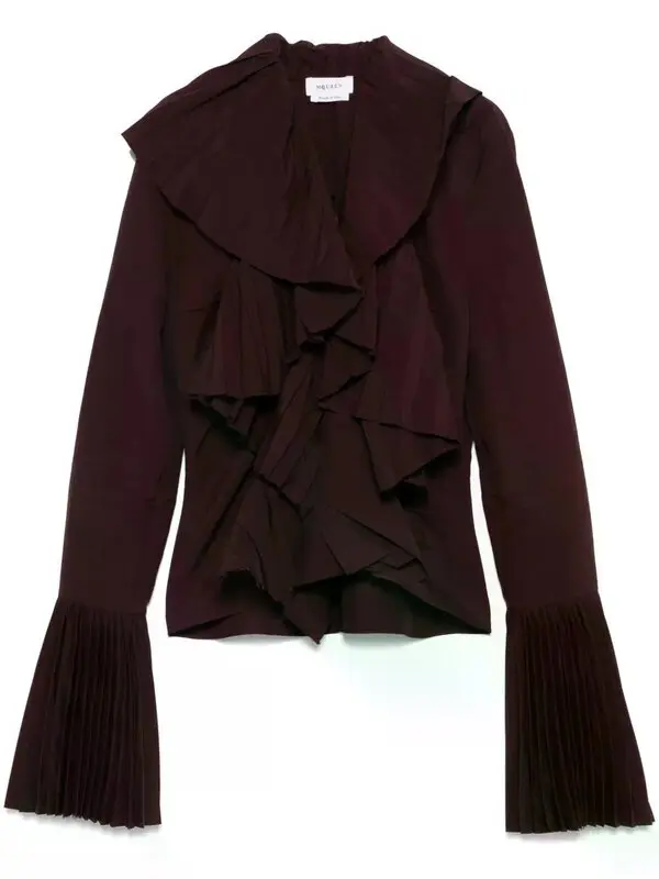 Alexander McQueen Plissé Top - Red