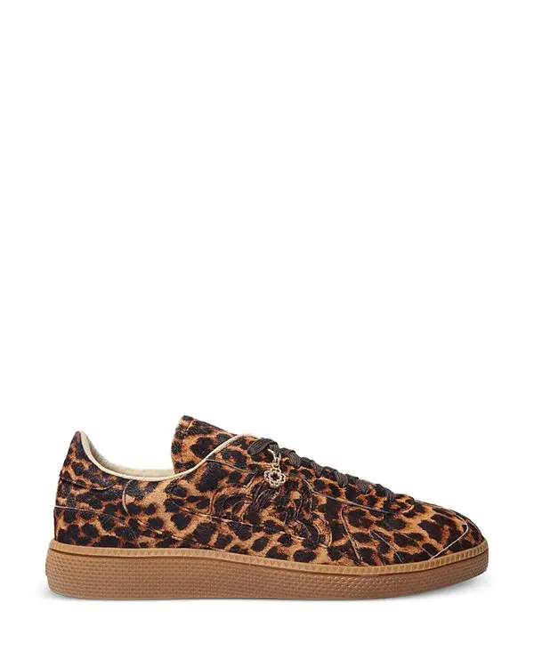 Maje Calf Hair Sneakers - Leopard Print